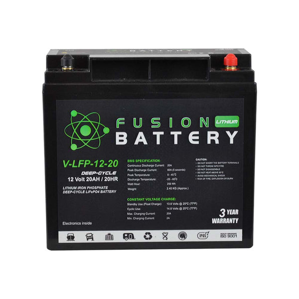 V-LFP-12-20 Fusion Lithium 12V Deep Cycle Battery – Battery Empire