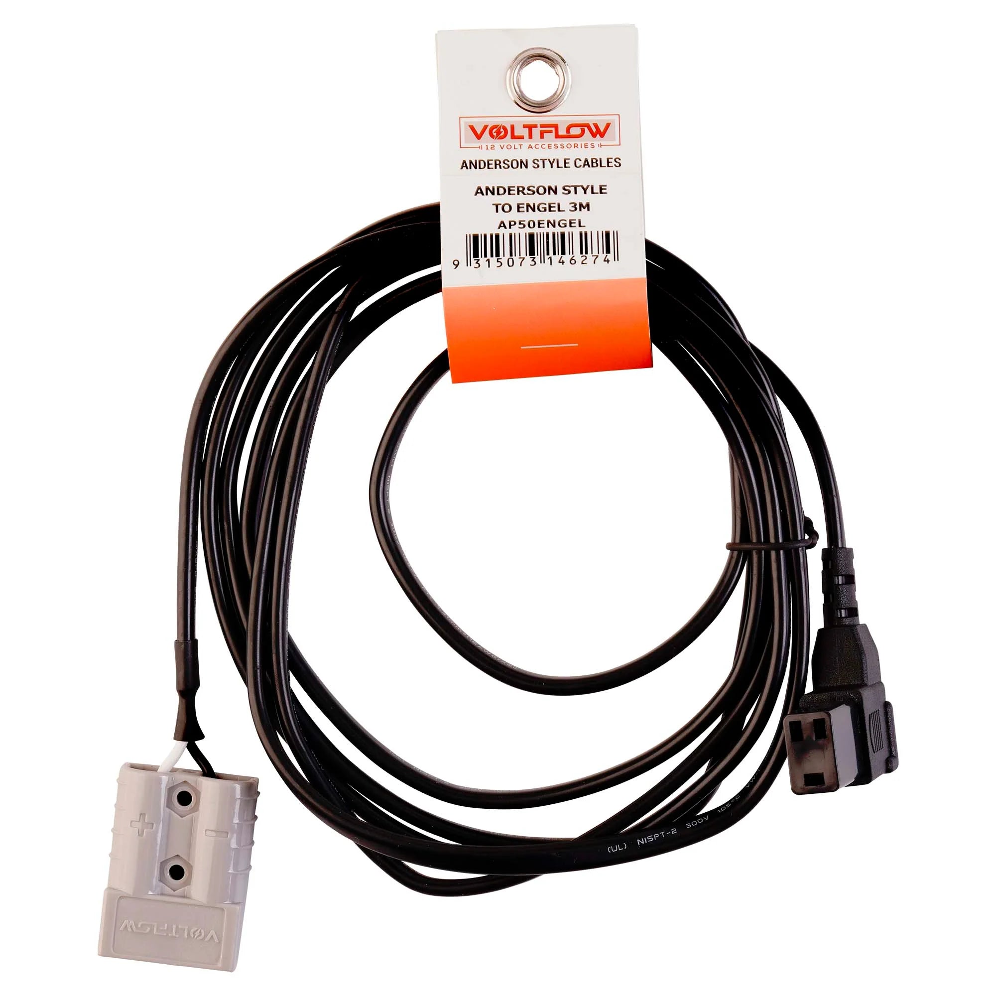 VoltFlow 12V Anderson Style Plug to Engel Fridge Plug 3metre – Battery ...