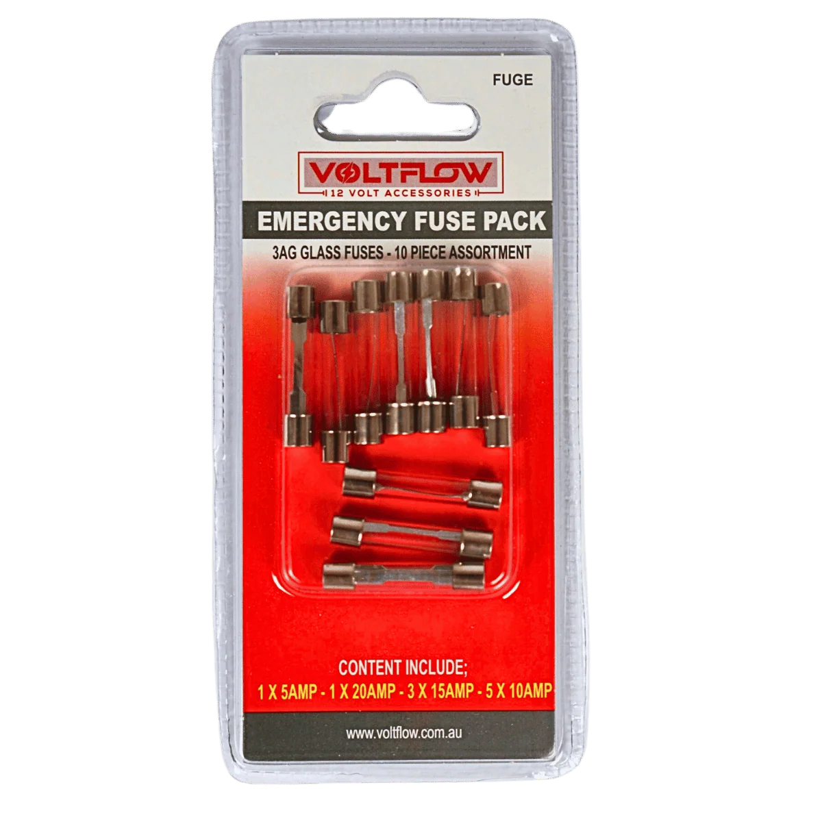 VoltFlow Emergency Glass Fuse Pack 10 Piece – Battery Empire