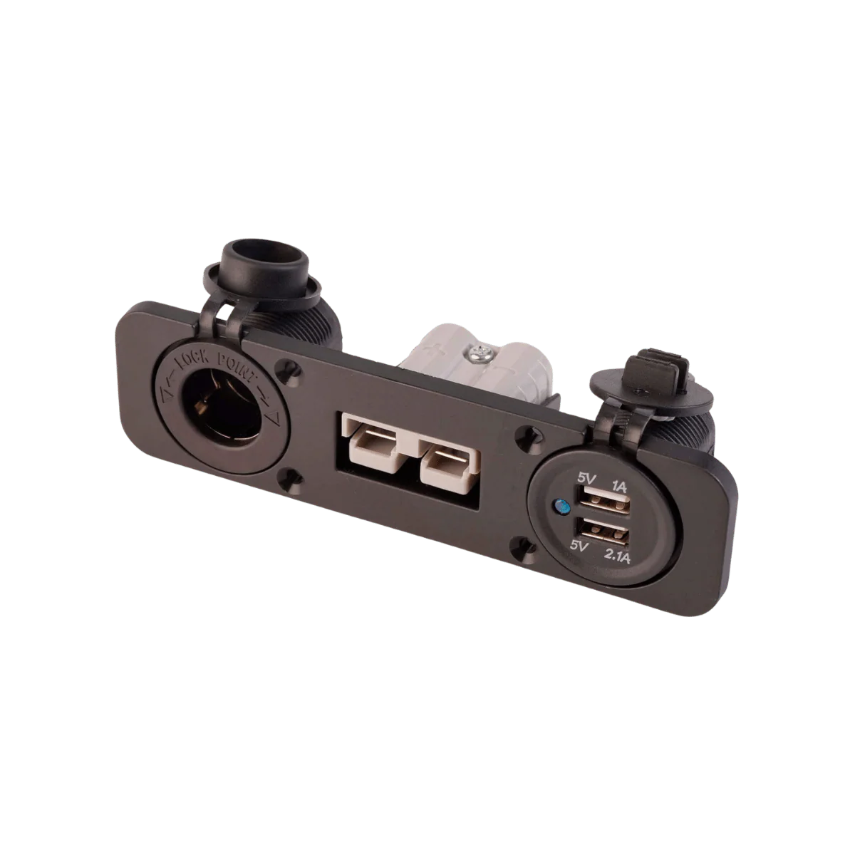 VoltFlow Flush Mount with 12V Anderson Style Plug with Dual USB & Acce ...