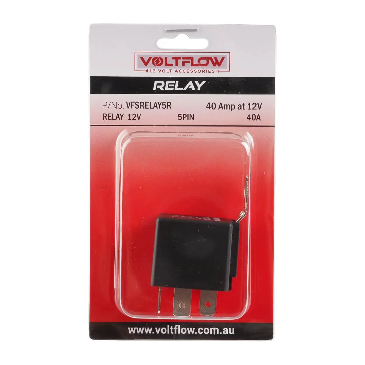VoltFlow High-Capacity Relay with Resistor - 40Amp 12V - 5 PIN ...