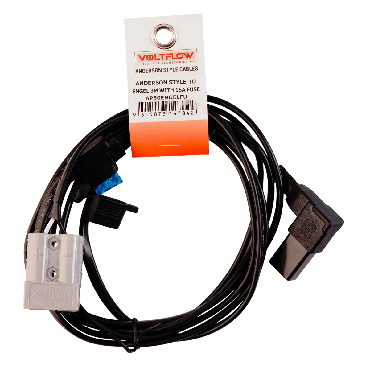 VoltFlow 12V Anderson Style Plug to Engel Fridge Plug 3metre With 15A ...