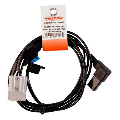 VoltFlow 12V Anderson Style Plug to Engel Fridge Plug 3metre With 15A ...
